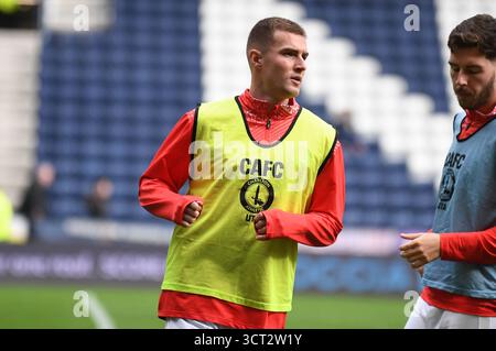 Preston, England. 4th Oct 2025. Sonny Carey and Lewis Gibson during the ...