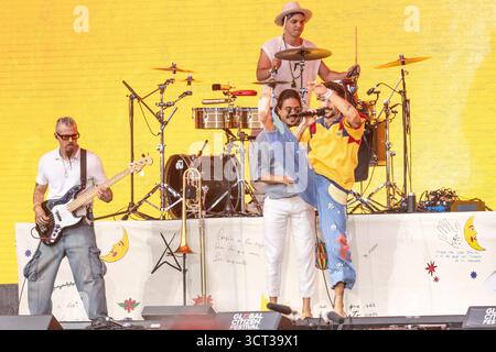 Camilo Correa performs on stage during 2025 Global Citizen Festival at ...