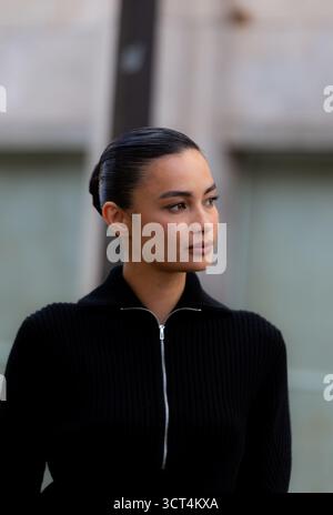 A guest at the Hermès Show during Paris Fashion Week Womenswear Spring ...