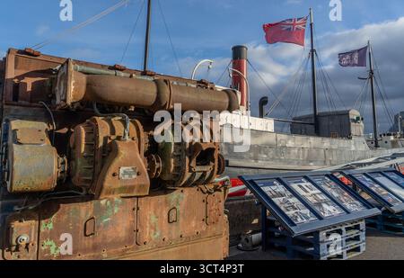 Views of SS Robin old ship by Trinity Buoy Wharf in London City Island ...