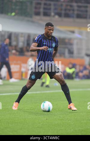 Inter MilanÕs Denzel Dumfries during the Serie A soccer match between ...