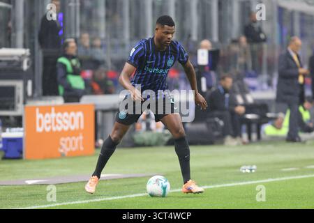 Inter MilanÕs Denzel Dumfries during the Serie A soccer match between ...