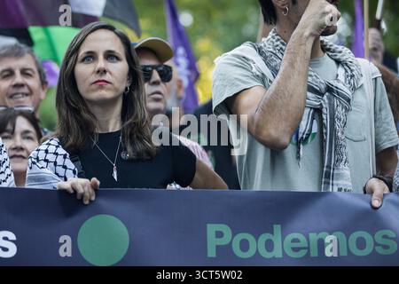 Podemos secretary general and MP, Ione Belarra (c), Podemos political ...