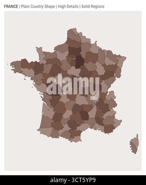 France regions map symbol shape, travel web flat concept icon symbol ...