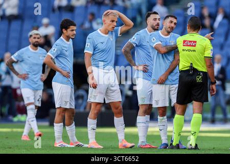 (L) Gustav Tang Isaksen of Lazio and (R) Marco Palestra of Cagliari ...