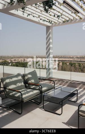 Modern House Exterior Scene with furniture - 2D drawing A1 size 3D ...