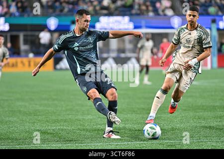 Seattle, WA, USA. 04th Oct, 2025. Portland Timbers defender Juan ...