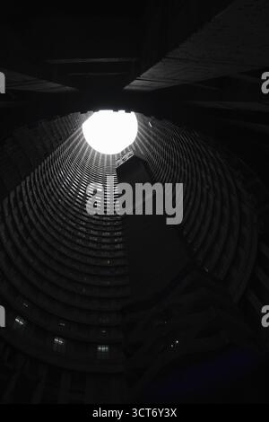 Architecture, interior view of the Ponte Tower in Johannesburg, South ...