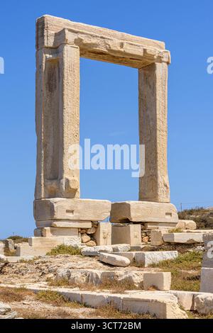 Naxos Portara or Apollo Temple entrance gate on Palatia island near ...