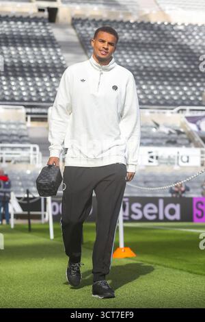 Malick Thiaw Of Newcastle United Arrives during the Newcastle United v ...