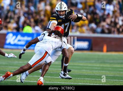 Appalachian State quarterback JJ Kohl (17) looks to pass the ball ...