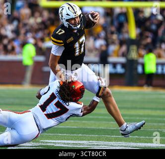 Appalachian State quarterback JJ Kohl (17) looks to pass the ball ...