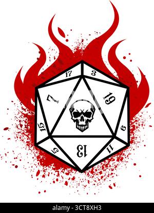 Vector of a skull in fire flames illustration Stock Vector Image & Art ...