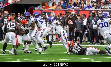 London, UK. 5 October 2025. Myles Price, Vikings Wide Receiver, is ...