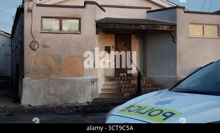 Damage outside the front entrance of the mosque in Phyllis Avenue ...