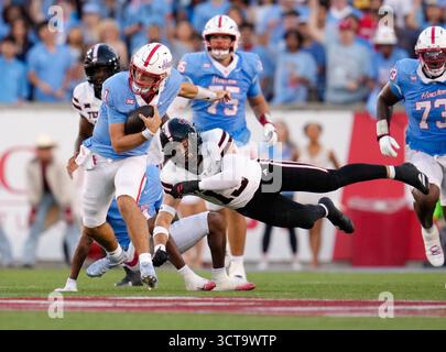Texas Tech linebacker Ben Roberts celebrates after being named the MVP ...