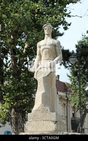 Helmsman sculpture by Ada Geo Medrea at Constanta in Romania Stock ...