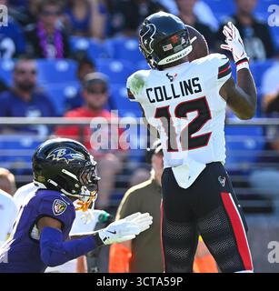 Houston Texans wide receiver Nico Collins catches a pass during an NFL ...