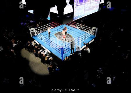 Lillestrøm 20251004. Ukrainian Anatolii Burdiian during the fight ...