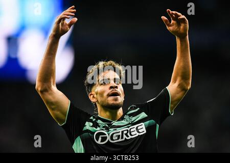 Abde Ezzalzouli of Real Betis celebrates a goal 1-2 with teammates ...