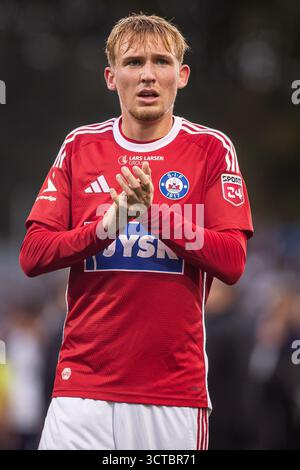 Aarhus, Denmark. 05th Oct, 2025. Silkeborg IF's Rami Al Hajj during the ...