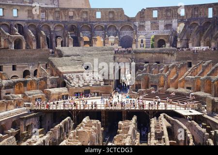 Arena floor inside the a Roman Colosseum structure Stock Photo - Alamy