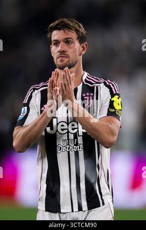 Daniele Rugani of Juventus Fc gestures during the Serie A football ...