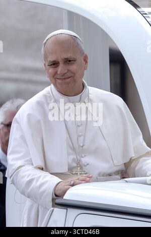 Pope Leo XIV waves from the helicopter that will take him back to the ...
