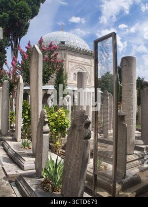 Istanbul, Turkey, Turkiye. Tombstones in the Graveyard Adjacent to the ...