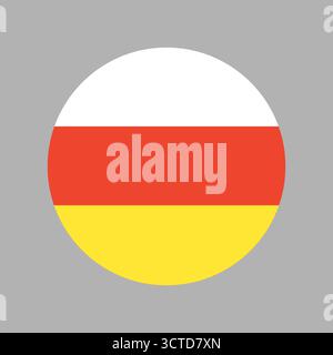 South Ossetia round flag icon with shadow Stock Vector Image & Art - Alamy