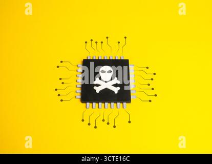 Digital security concept with pirate at computer Stock Photo - Alamy