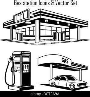 Gasoline pump nozzle set 9 collection Stock Vector Image & Art - Alamy