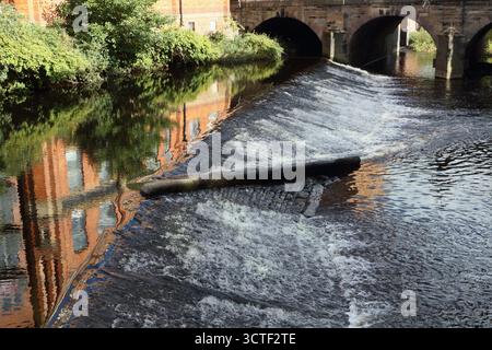 Ladys Bridge Weir and River Don in Sheffield England UK, city centre ...