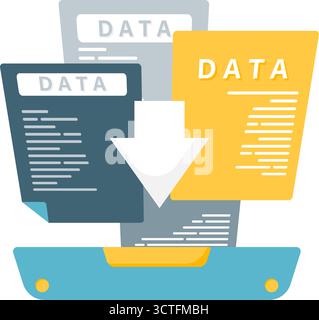 folder document with security icons vector illustration design Stock ...