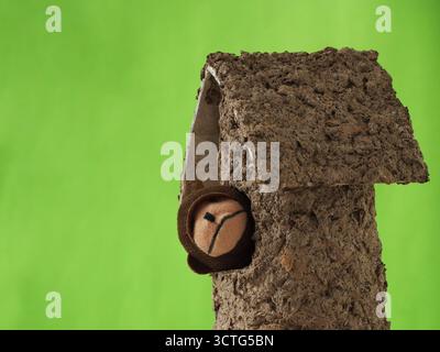 funny monkey made of paper in headphones Stock Photo - Alamy
