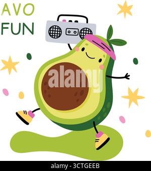 Character listening music in the green christmas ball Stock Vector ...