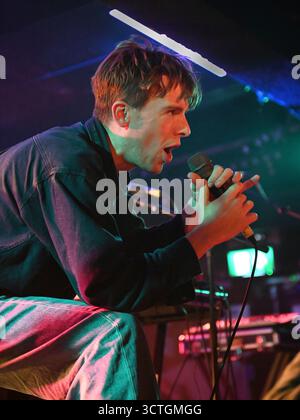 Elliot Hall, lead singer of Welly, performing on their UK tour at King ...
