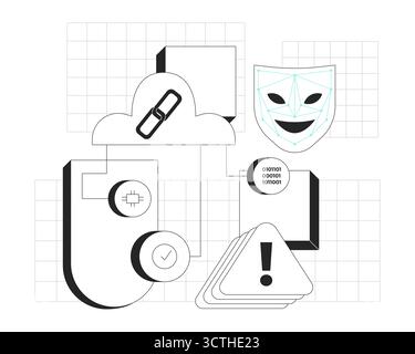 Cloud security and threat detection 2D onboarding ui illustration Stock Vector Image & Art - Alamy
