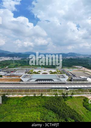 Aerial photography of Boluo Station in Boluo County, Huizhou City ...