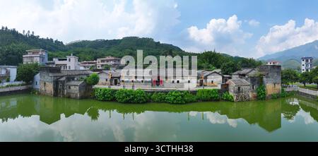 Aerial photography of Xutian Ancient Village, Futian Town, Boluo County ...