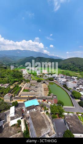 Aerial photography of Xutian Ancient Village, Futian Town, Boluo County ...