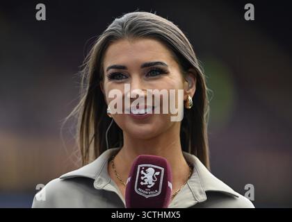 Presenter Kate Tracey ahead of the Premier League match at Villa Park ...