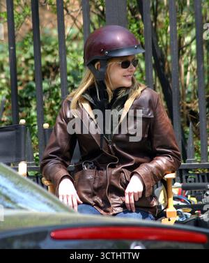 Actress Nicole Kidman in action on her Vespa on the set of her new ...