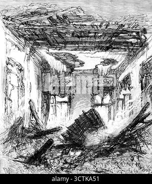 Royal Palace of Laeken, Brussels, destroyed by fire: Dining-Room and ...