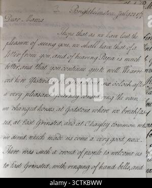 Letter from Hester Pitt, between 1766 and 1770 Stock Photo - Alamy