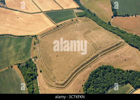 Hod Hill, the earthwork remains of an Iron Age hillfort and a Roman ...