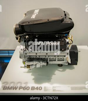 BMW P60 B40 Engine at BMW Museum in Munich, Germany Stock Photo - Alamy