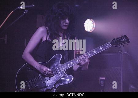 Bologna, Italy. 07th Oct, 2025. LA Witch bassist Irita Pai performs on ...