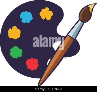 paint palette school supply Stock Vector Image & Art - Alamy