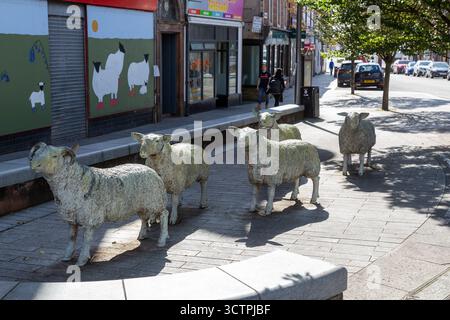 Lockerbie Town Centre regeneration sheep sculptures by David Annand ...